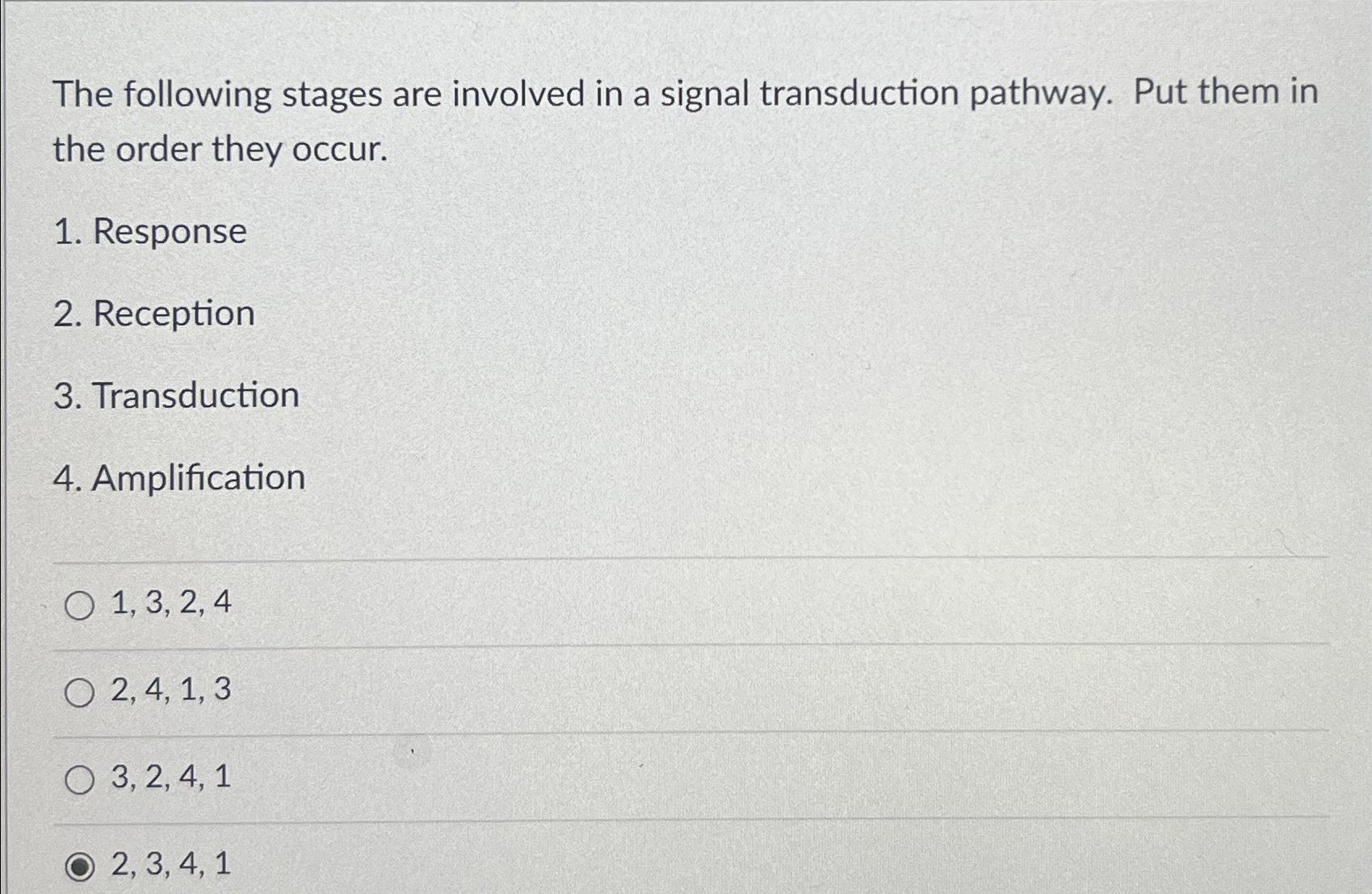 Solved The following stages are involved in a signal | Chegg.com