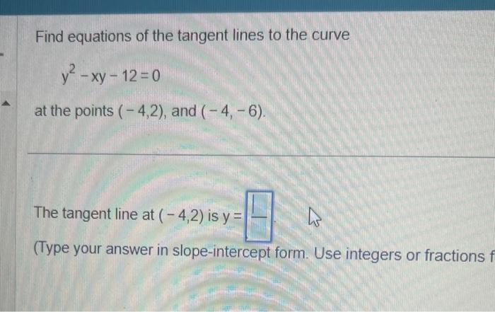 Solved Find equations of the tangent lines to the curve | Chegg.com