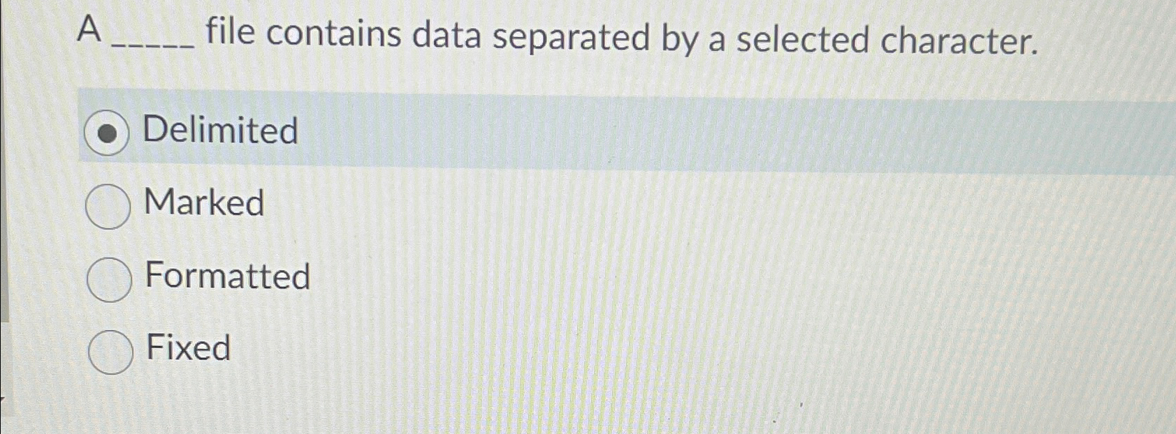 Solved A file contains data separated by a selected | Chegg.com