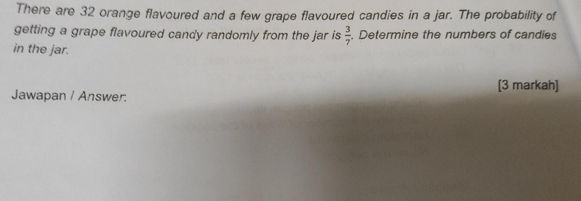 Solved There are 32 orange flavoured and a few grape | Chegg.com