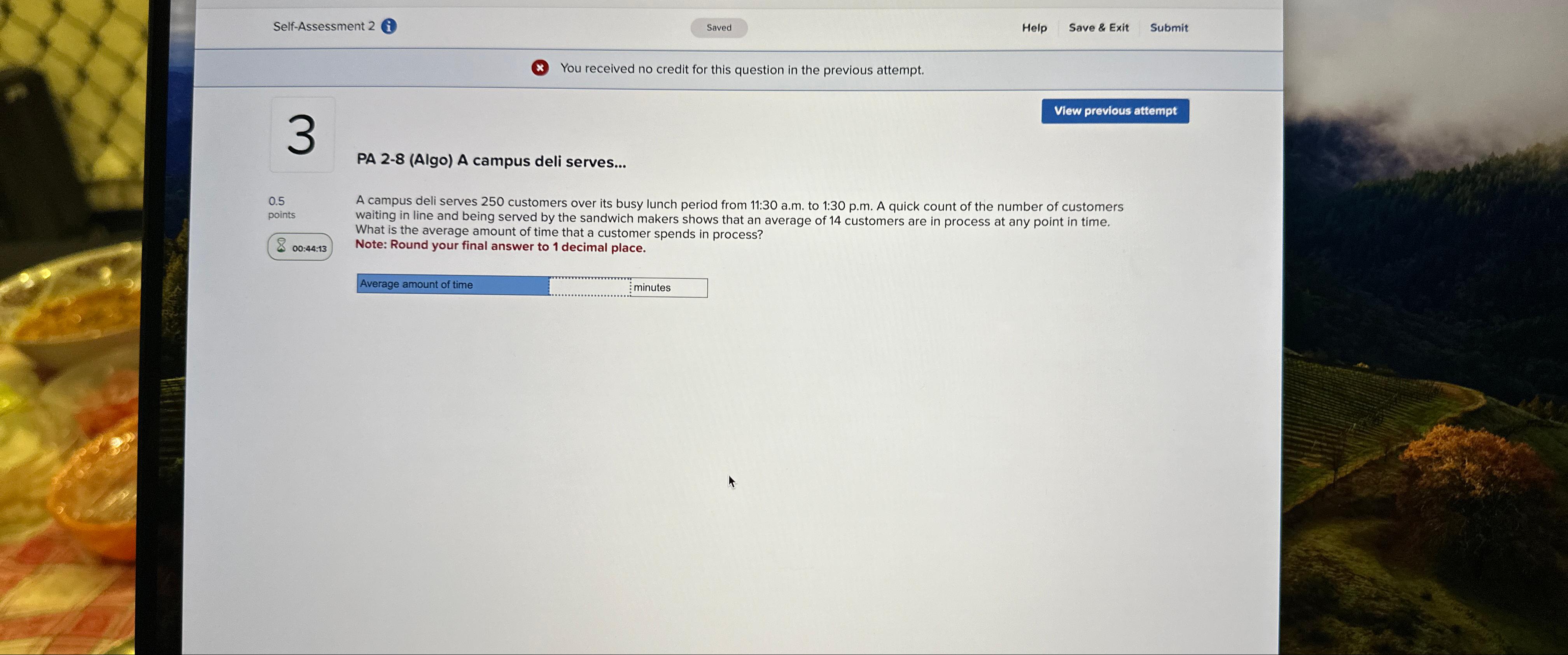 Solved Self-Assessment 2 ﻿iSavedHelpSave & ExitSubmit3PA | Chegg.com