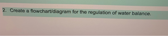 Solved 2. Create a flowchart/diagram for the regulation of | Chegg.com