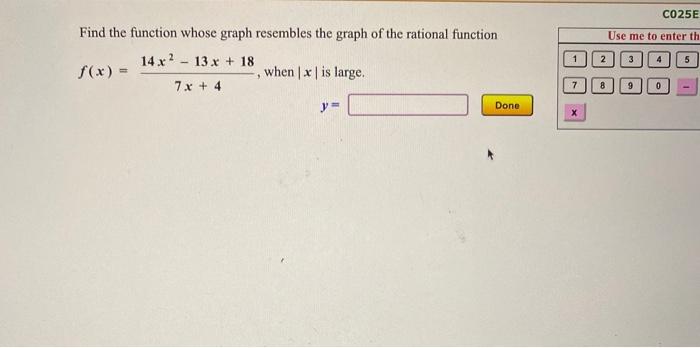 Solved C025E Find the function whose graph resembles the | Chegg.com