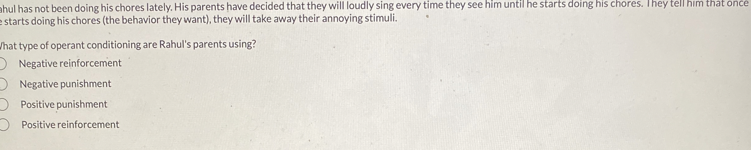 Solved Rahul has not been doing his chores lately. His | Chegg.com
