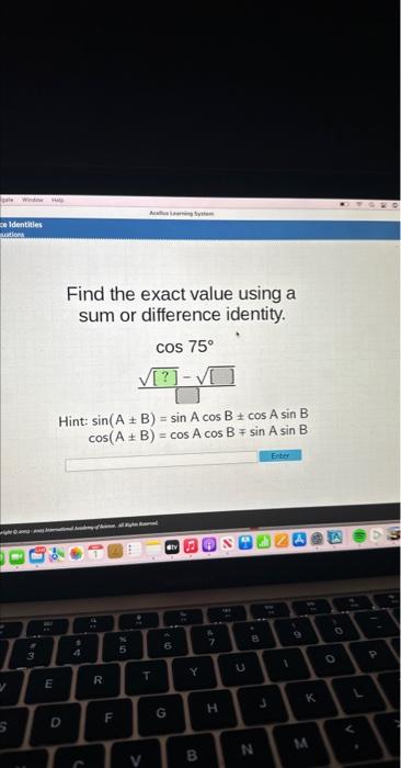Solved Find the exact value using a sum or difference | Chegg.com