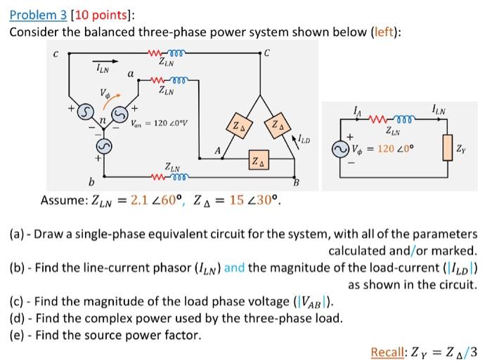 Solved Problem 3 [10 points]: Consider the balanced | Chegg.com