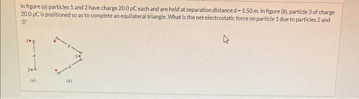 Solved In figure (a) particles 1 and 2 have charge 20.0μC | Chegg.com