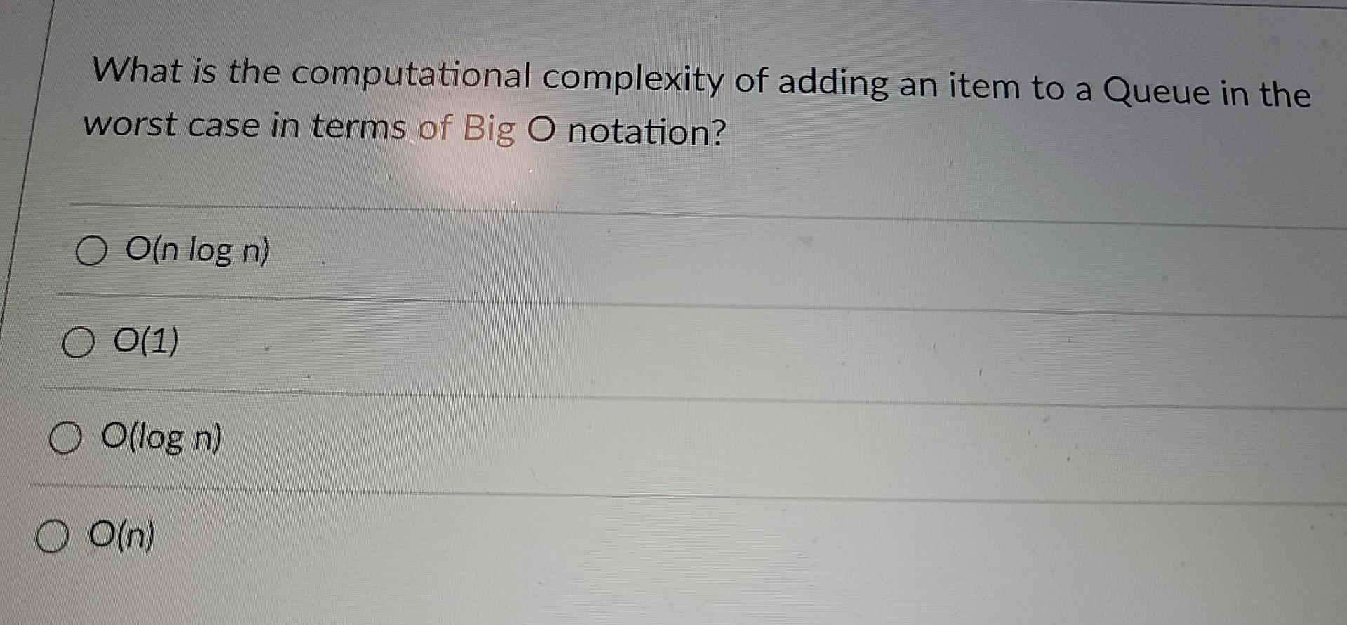 Solved What is the computational complexity of adding an | Chegg.com