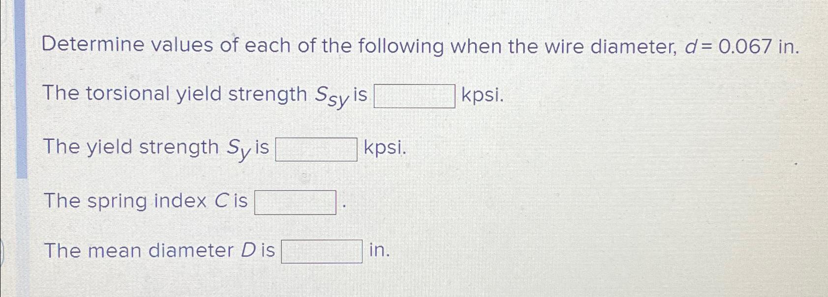 Determine values of each of the following when the | Chegg.com