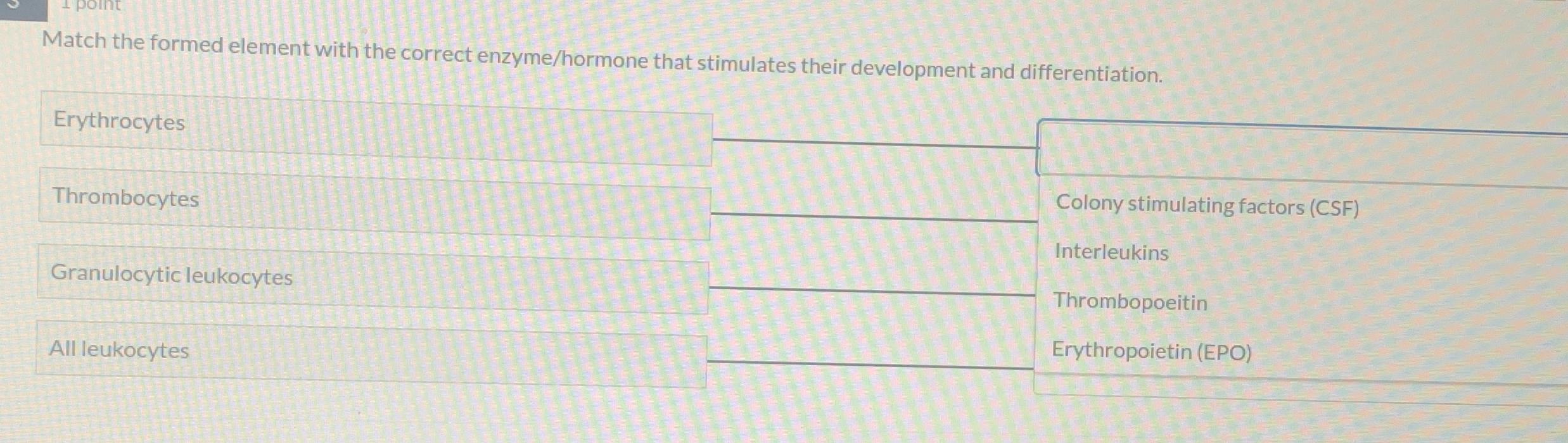 Solved Match the formed element with the correct | Chegg.com