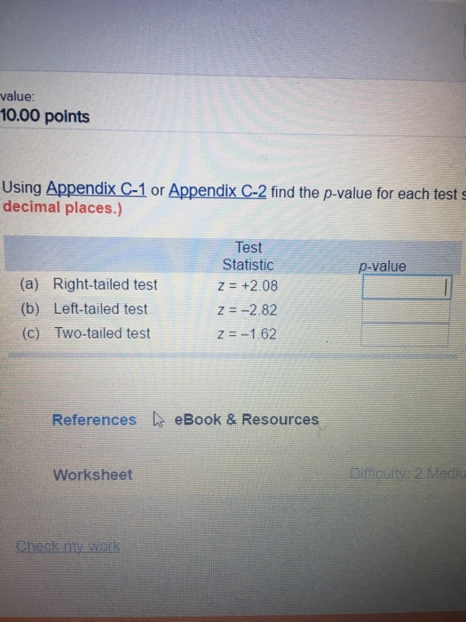 Solved Value 1000 Points Using Appendix C 1 Or Appendix