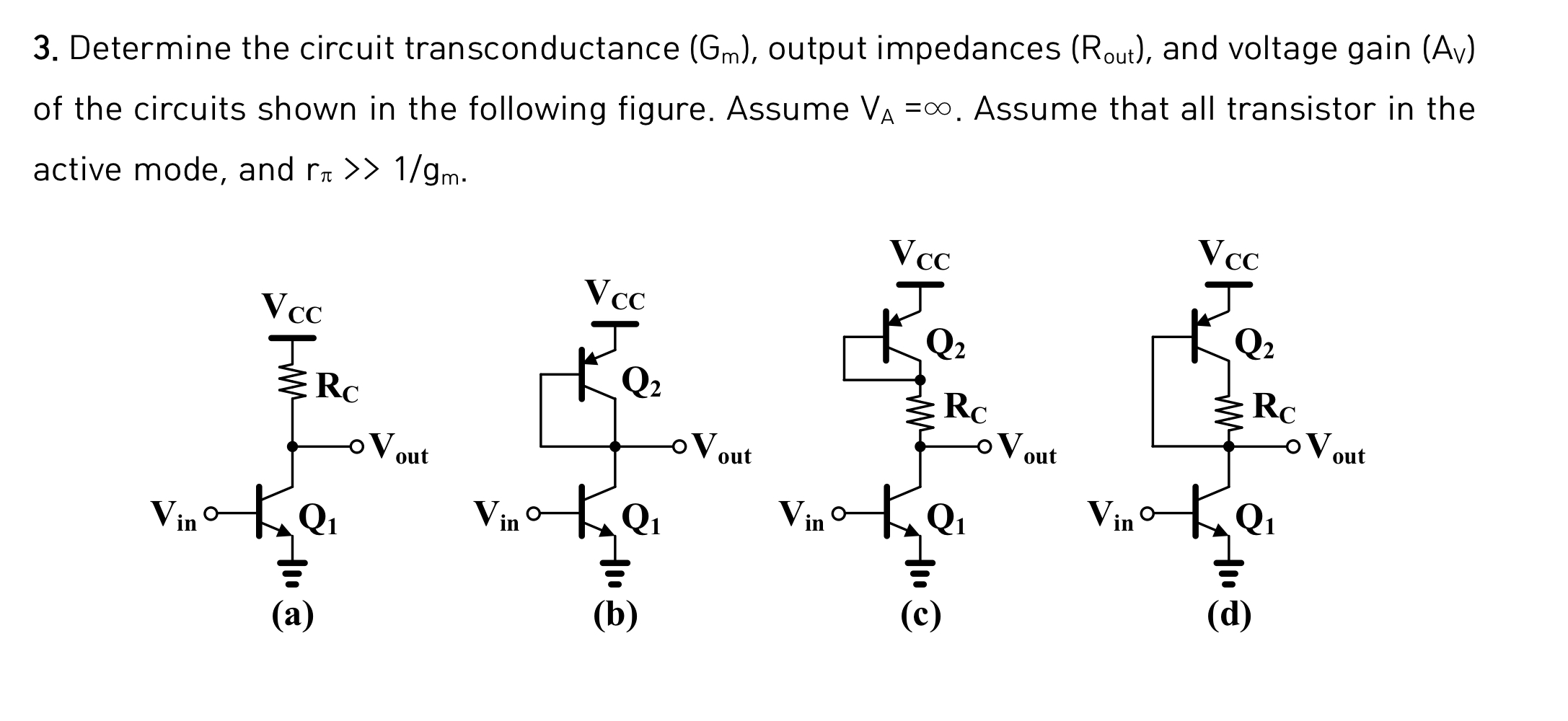 Solved Determine the circuit transconductance (Gm), ﻿output | Chegg.com