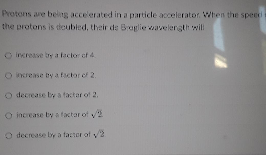 Solved Protons are being accelerated in a particle | Chegg.com