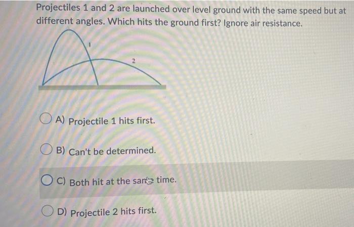 Solved For the type 1 projectile motion as shown, the | Chegg.com