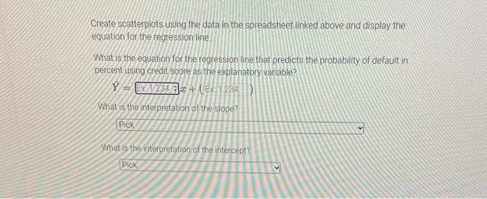 Create scatterplots using the data in the spreadsheet | Chegg.com