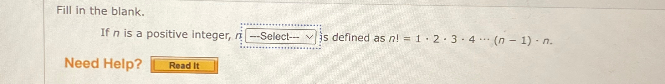 Solved Fill in the blank.If n ﻿is a positive integer, n q,q, | Chegg.com