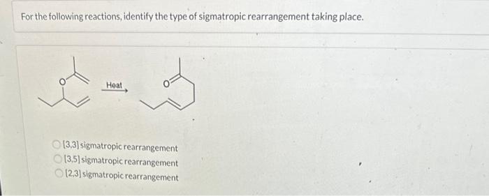 Solved for the following reaction identify the type if | Chegg.com