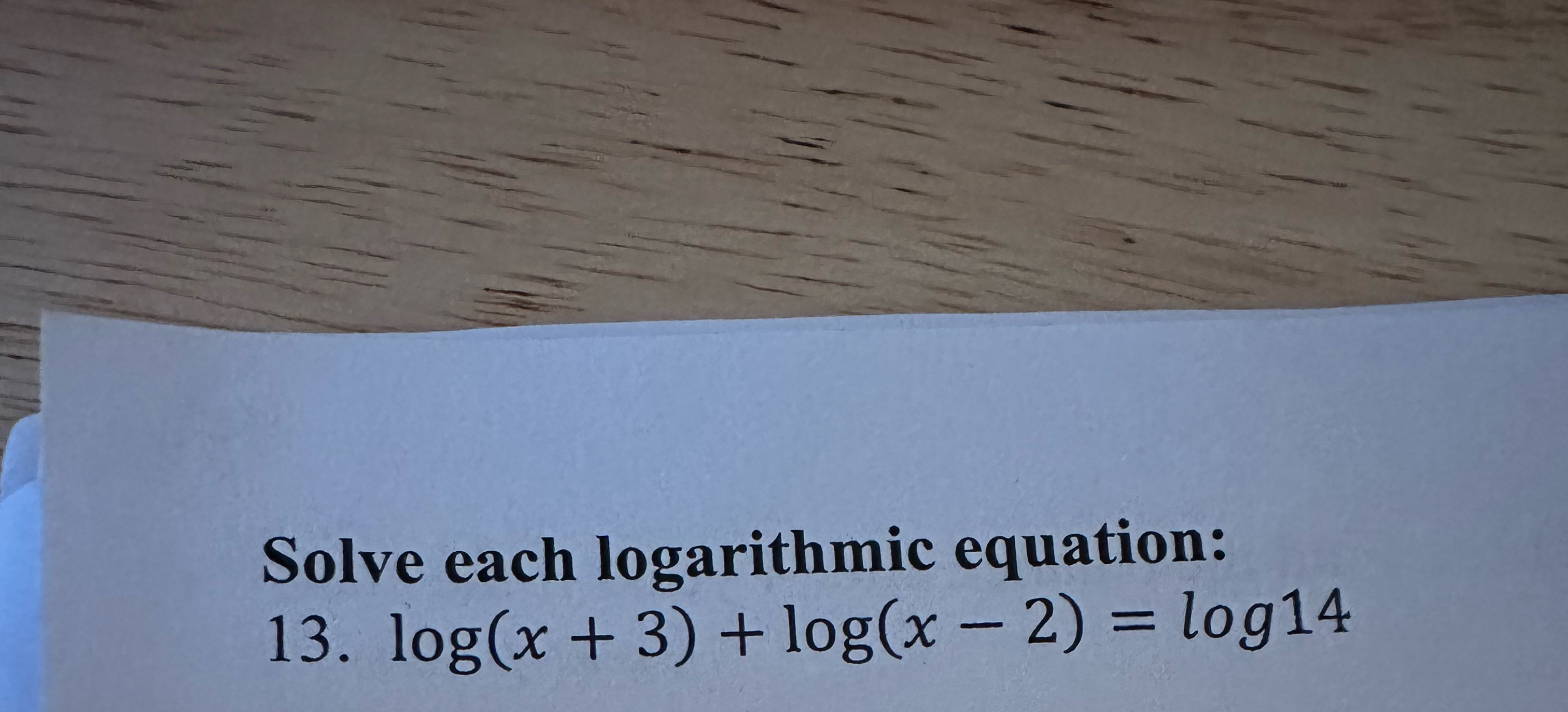 Solved Solve each logarithmic | Chegg.com