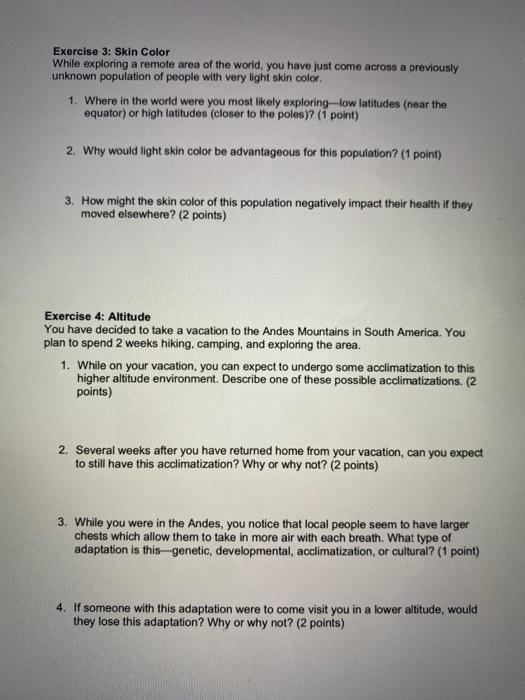 Solved Lab 4: Modern Human Variation Exercise 1: Concept | Chegg.com