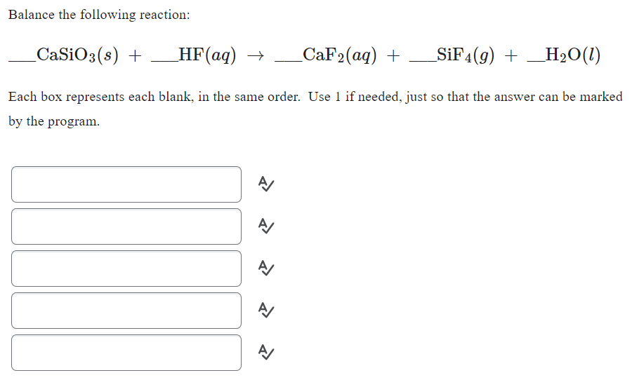 Solved Balance the following | Chegg.com