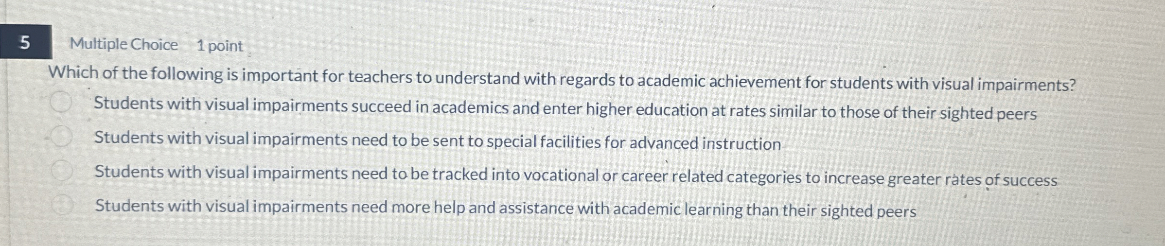 Solved 5Multiple Choice 1 ﻿pointWhich of the following is | Chegg.com