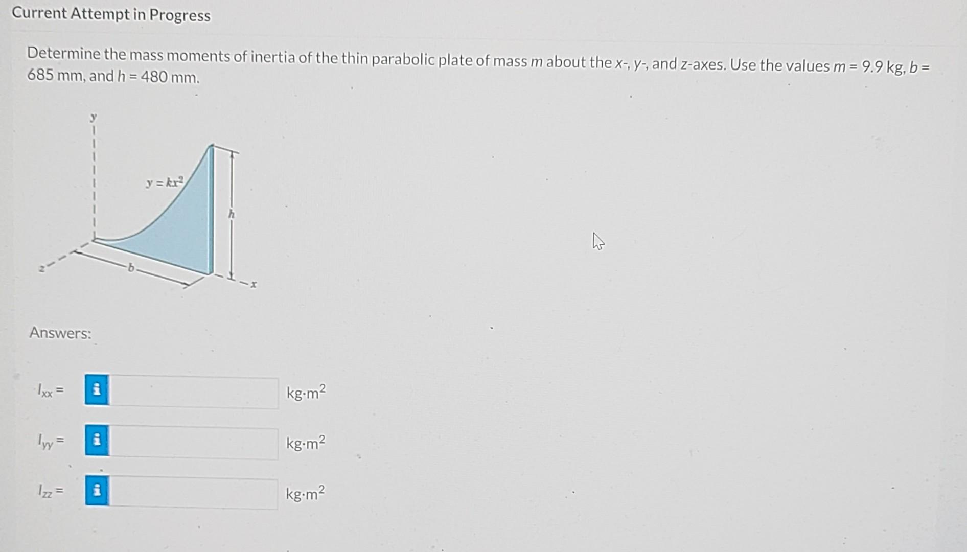 Solved Determine the mass moments of inertia of the thin | Chegg.com