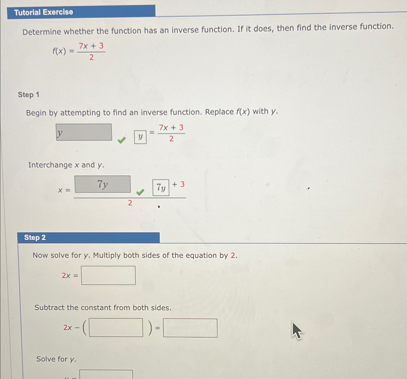 Solved Tutorial ExerciseDetermine whether the function has | Chegg.com