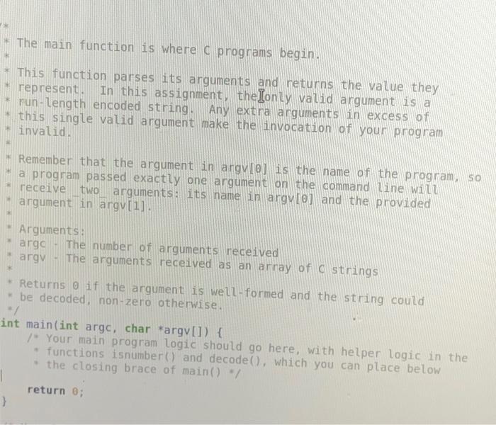 Solved /* * The isnumber() function examines the character | Chegg.com