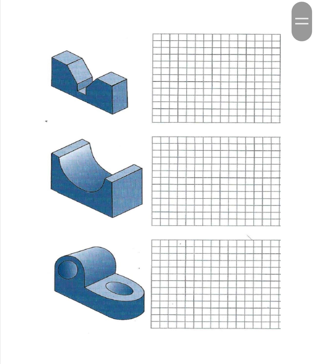 Change these isometric drawings to orthographic | Chegg.com