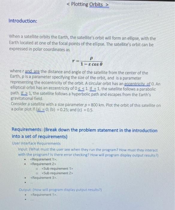 Solved Introduction: T= When a satellite | Chegg.com