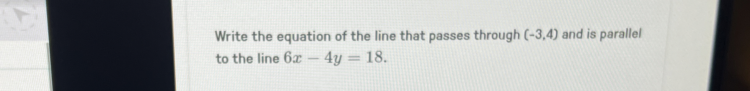 Solved Write the equation of the line that passes through | Chegg.com