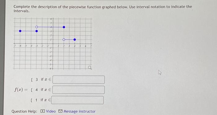 Solved Complete the description of the piecewise function | Chegg.com