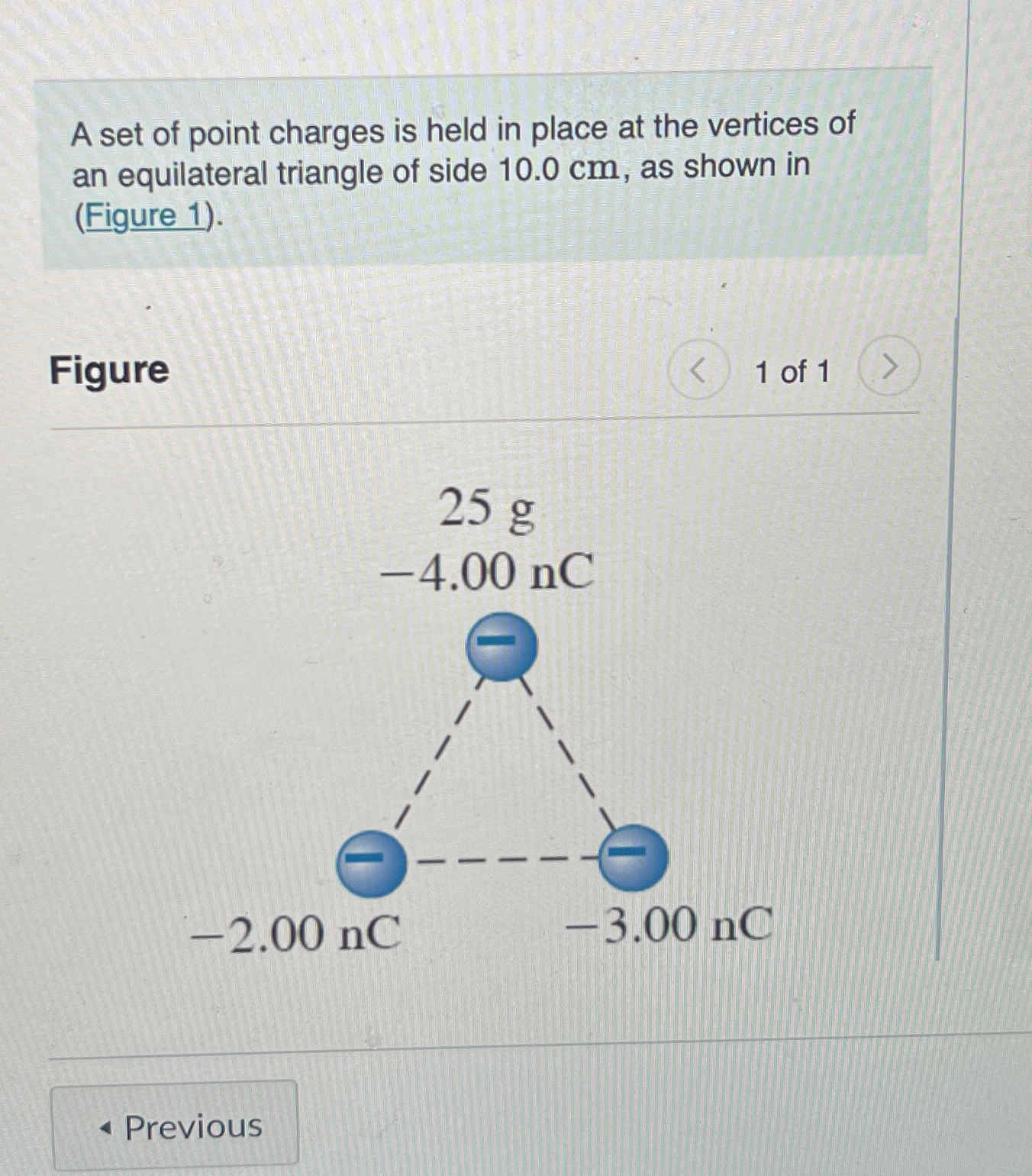 A set of point charges is held in place at the | Chegg.com
