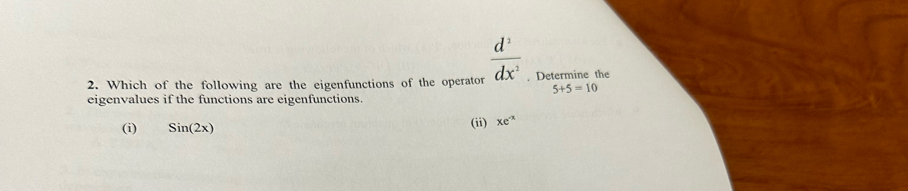 Solved Which of the following are the eigenfunctions of the | Chegg.com