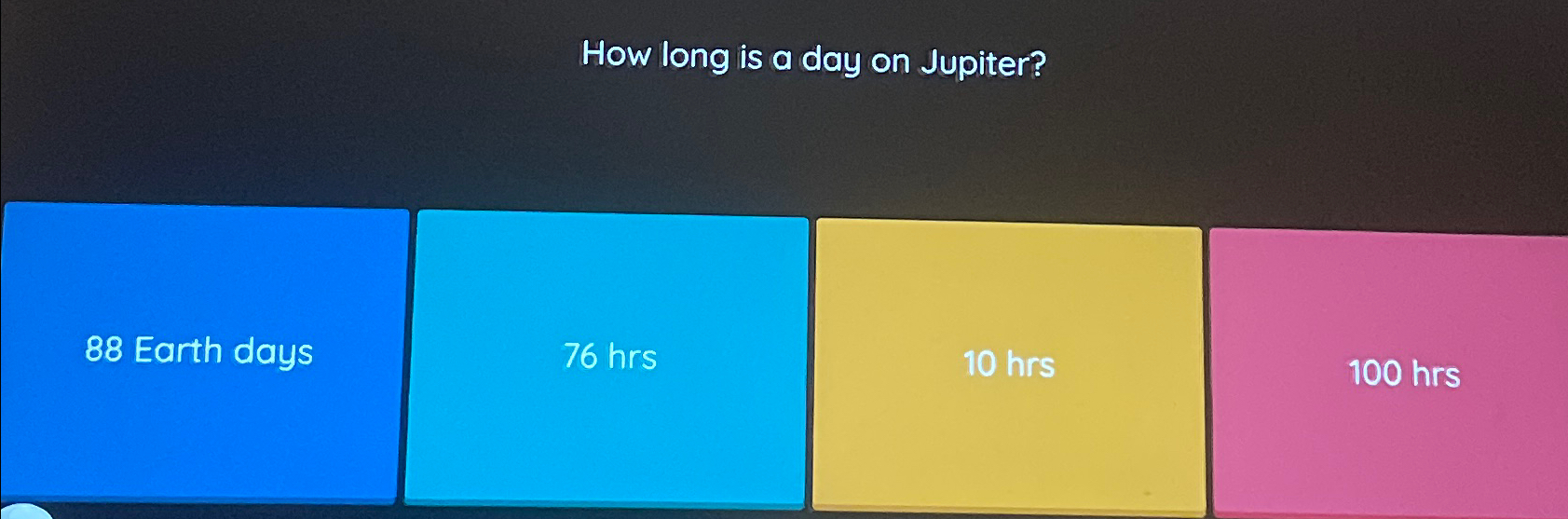 Solved How long is a day on Jupiter?88 ﻿Earth | Chegg.com
