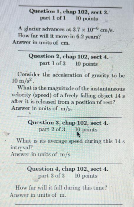 Solved Question 1, chap 102, sect 2. part 1 of 110 points A | Chegg.com