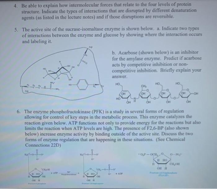 4. Be able to explain how intermolecular forces that | Chegg.com