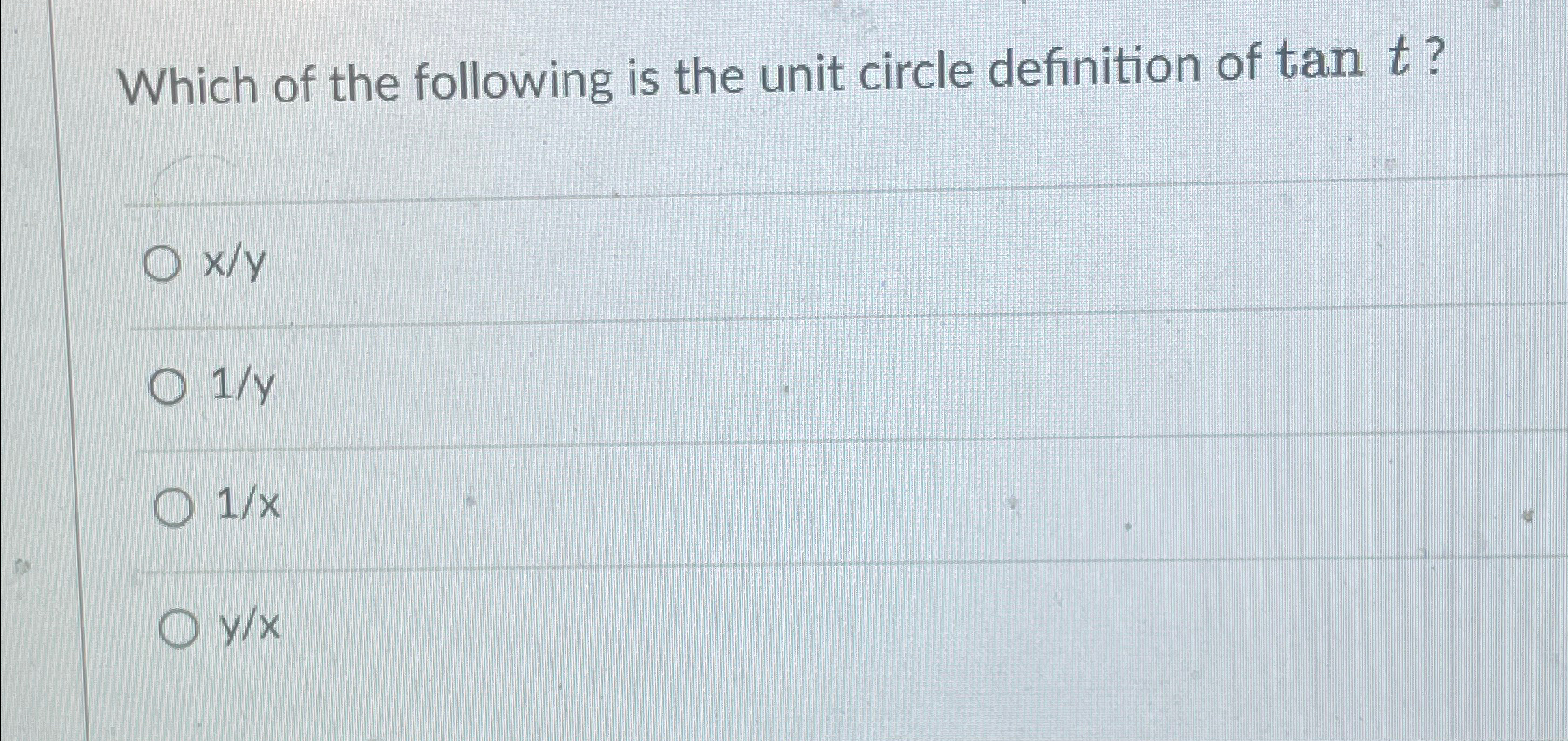 Solved Which of the following is the unit circle definition | Chegg.com