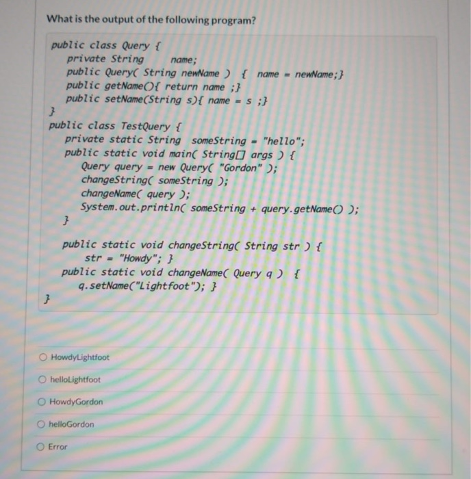 Solved What Is The Output Of The Following Program Public 