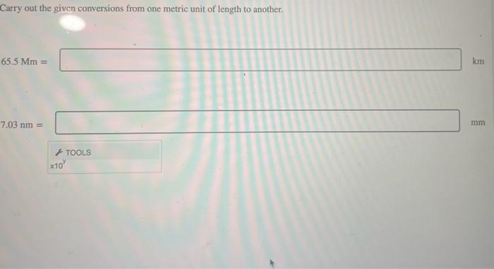 Solved Finish the conversions from one metric unit of length | Chegg.com