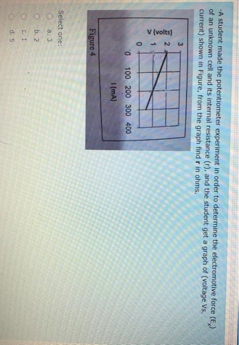 Solved -A student made the potentiometer experiment in order | Chegg.com