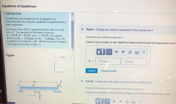 Solved Equations of Equilibrium Learning Goal: To determine | Chegg.com