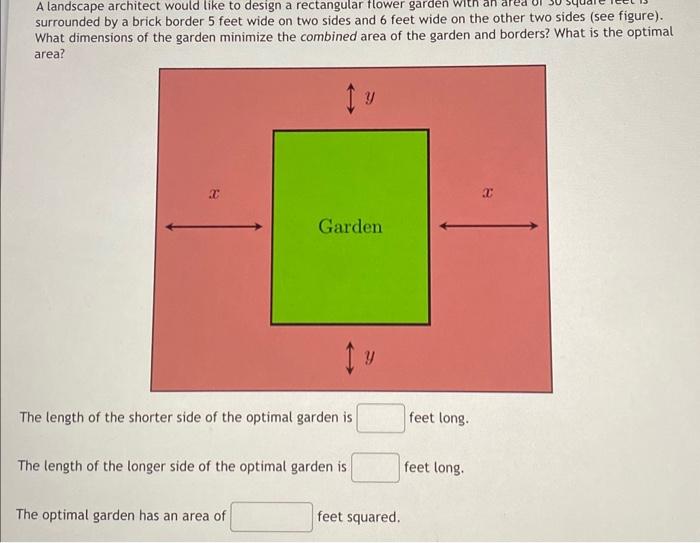 Solved A landscape architect would tike to design a | Chegg.com