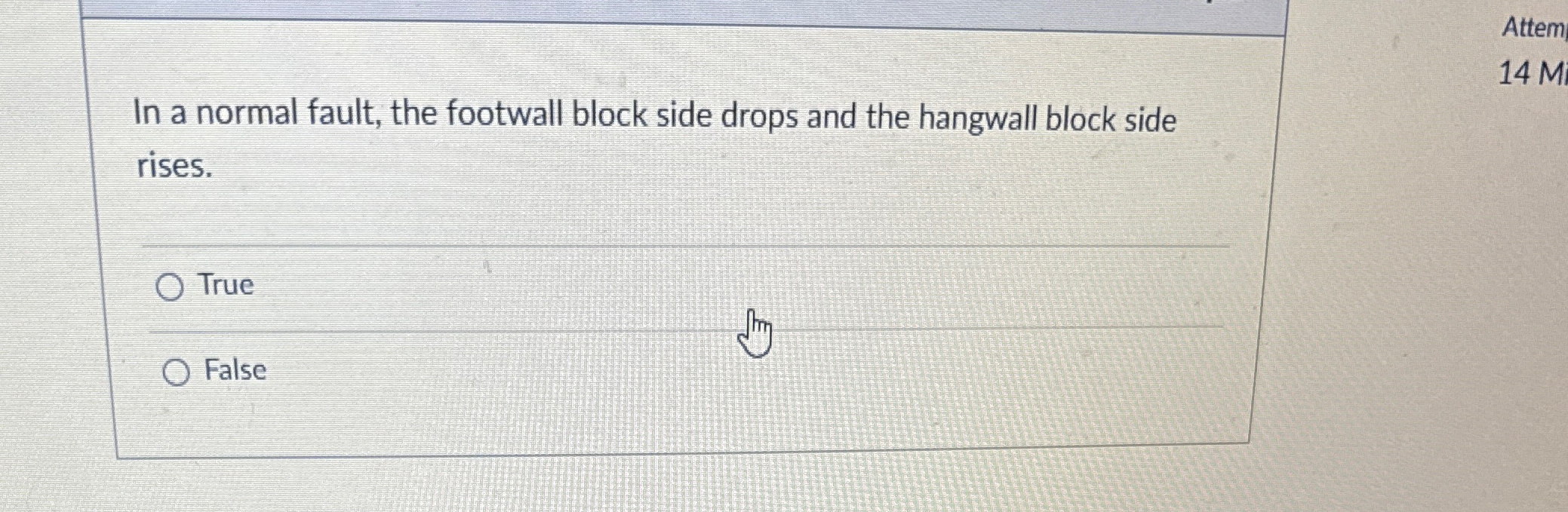 Solved In a normal fault, the footwall block side drops and | Chegg.com