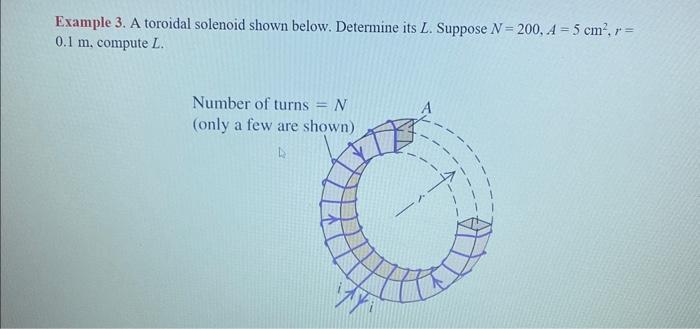 Solved Example 3. A toroidal solenoid shown below. Determine | Chegg.com