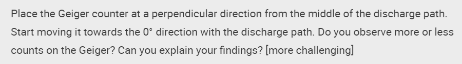Solved Place the Geiger counter at a perpendicular direction | Chegg.com