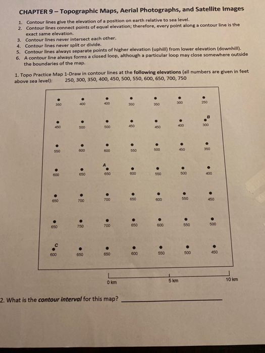 Solved CHAPTER 9 - Topographic Maps, Aerial Photographs, and | Chegg.com