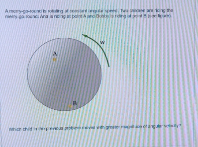 Solved A merry-go-round is rotating at constant angular | Chegg.com