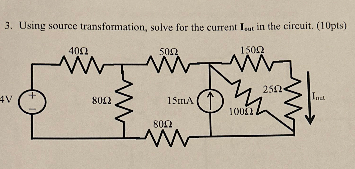 Solved Please help Using source transformation, solve for | Chegg.com