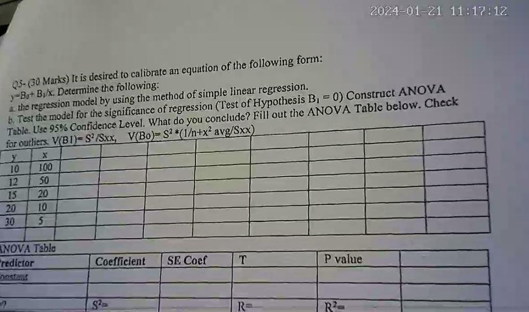 Solved 2024-01-21,11:17:12\\nQ5-(30 Marks) It is desired to | Chegg.com